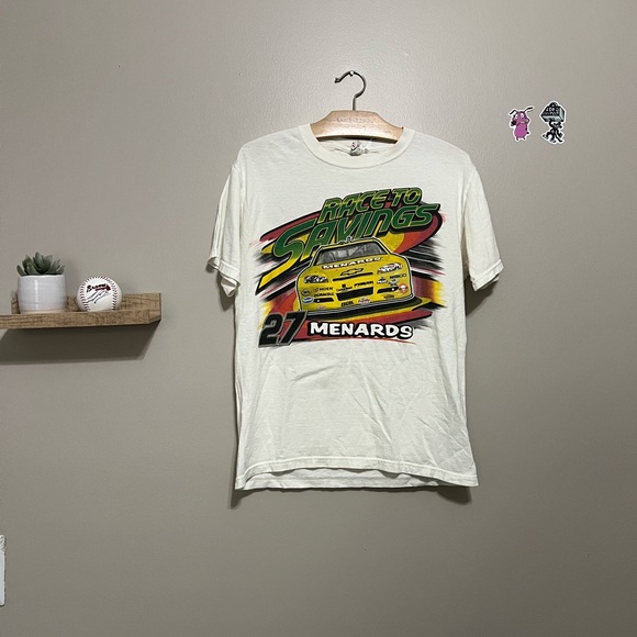 Jerzees | Shirts | Vintage Nascar Race To Savings Aop 9s Graphic Shirt | Poshmark